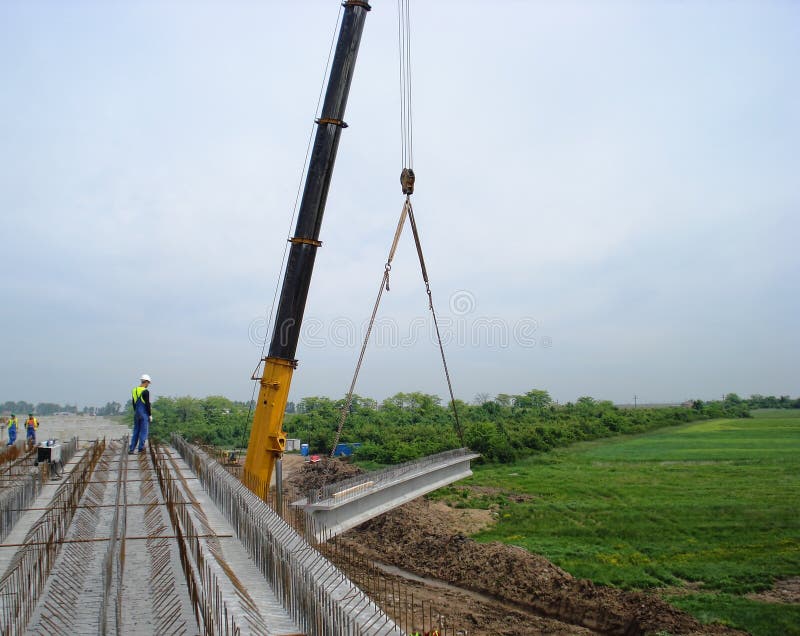 Crane Construction the Bridge Editorial Image - Image of equipment ...
