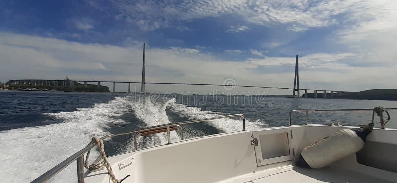 View on bridge stock image. Image of bridge, ship, boating - 233170147