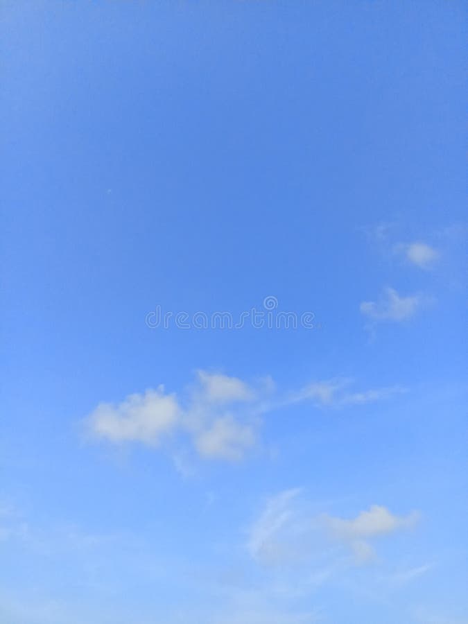 Thin Clouds Float in the Blue Sky. Stock Image - Image of reflection ...