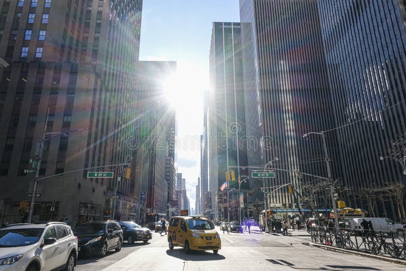 A bright day in the city editorial stock photo. Image of sunlight ...