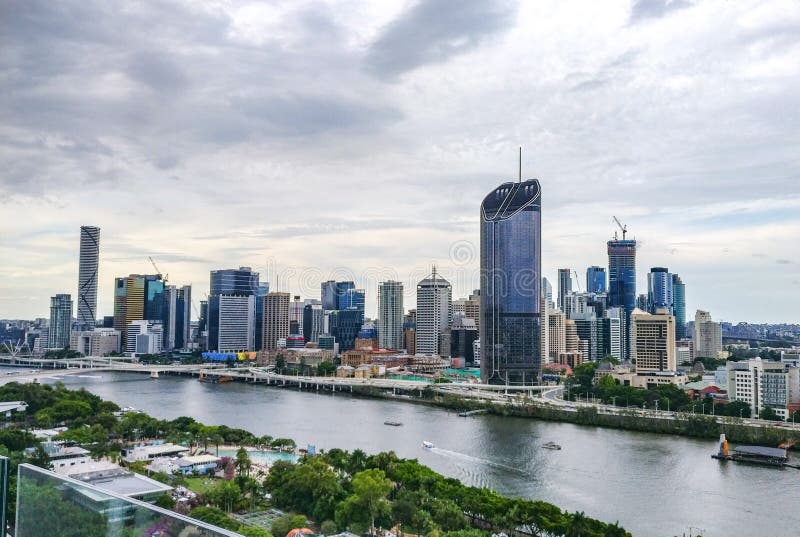 View of Brisbane from a High Rise in the South Editorial Stock Photo ...