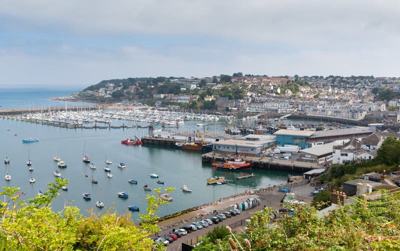 View of Brixham Devon England during the Heatwave of Summer 2013 ...
