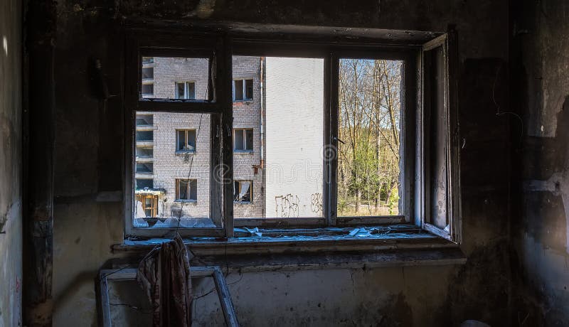 Broken window stock image. Image of home, dark, facade - 98065075