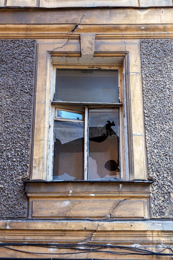 Broken Window Ugly Hole Glass Stock Photos - Free & Royalty-Free Stock ...