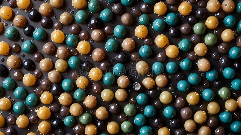 A Bubble Tea-inspired Background with Tiny Tapioca Pearls Dancing ...