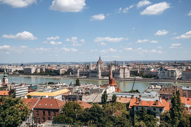 View of Budapest City Centre from a Hill on the Buda Side Editorial ...