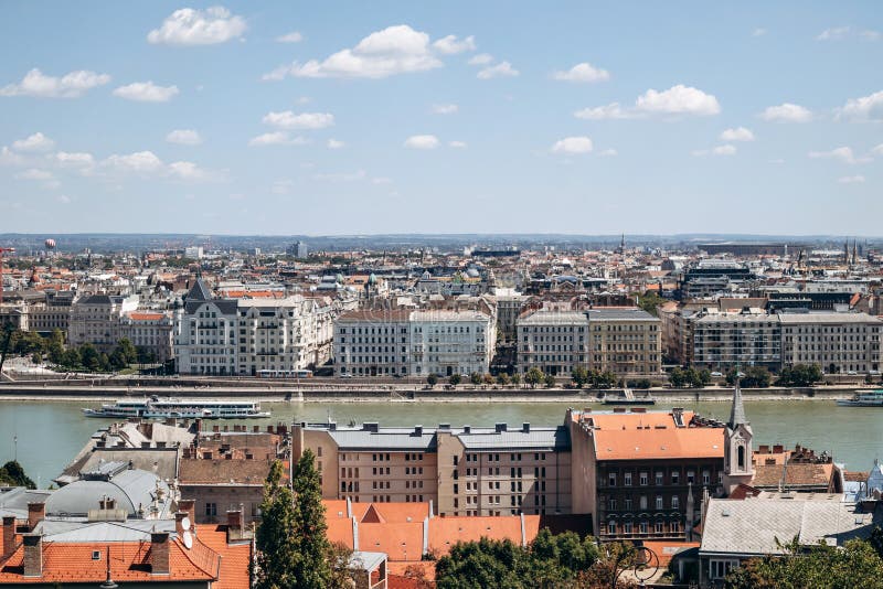 View of Budapest City Centre from a Hill on the Buda Side Stock Image ...