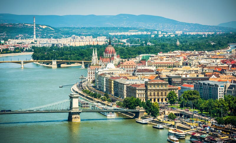 View on budapest from high stock image. Image of tourism - 59596333