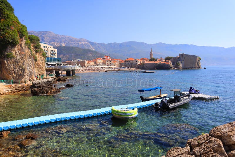 View of Budva Castle in Montenegro Stock Photo - Image of mediterranean ...