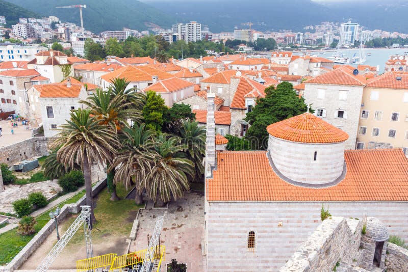 The view of budva old town stock photo. Image of scenic - 85622414