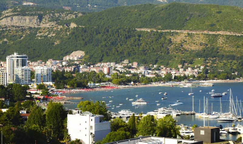 View on Budva editorial stock image. Image of beach, holidays - 94060679