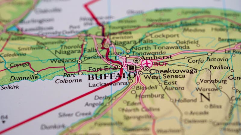 View of Buffalo, United States on a World Map 4K Stock Footage - Video ...