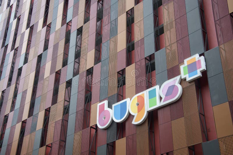 View of the Bugis Plus Shopping Mall in Downtown Singapore Editorial ...