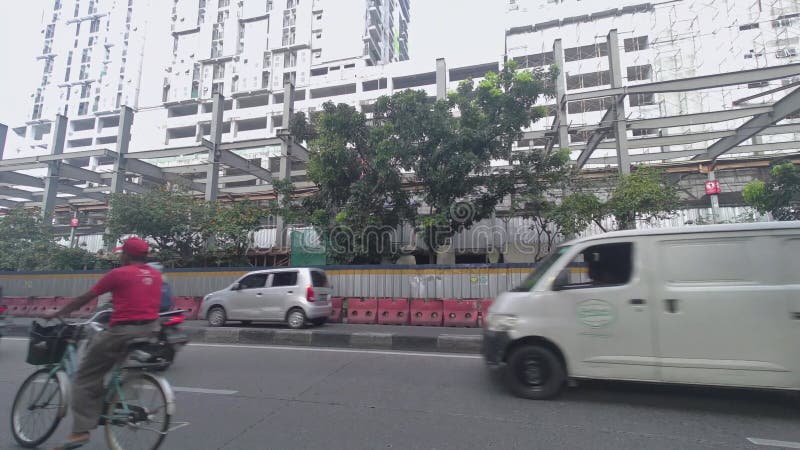 View of a Building Construction on the Side of the Road Stock Footage ...