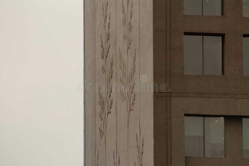 View of Building Front, Side and the Background Sky Stock Image - Image ...