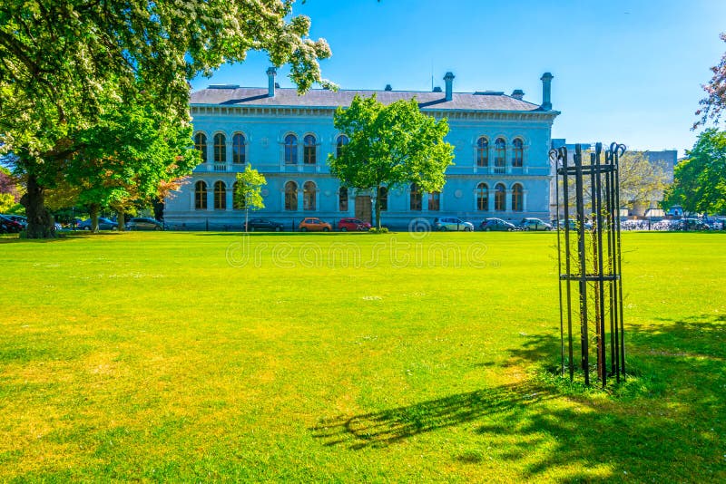 View of a Building Inside of the Trinity College Campus in Dublin ...