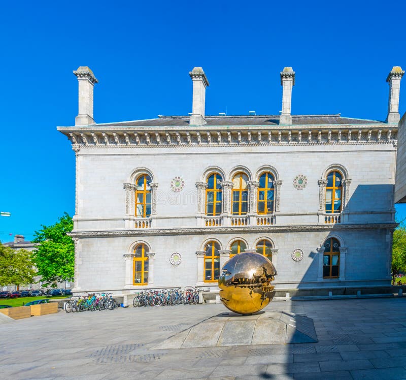 View of a Building Inside of the Trinity College Campus in Dublin ...