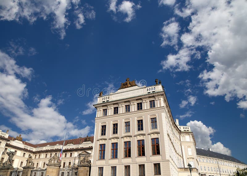 View of the Building of the President of the Republic in Prague, Czech ...