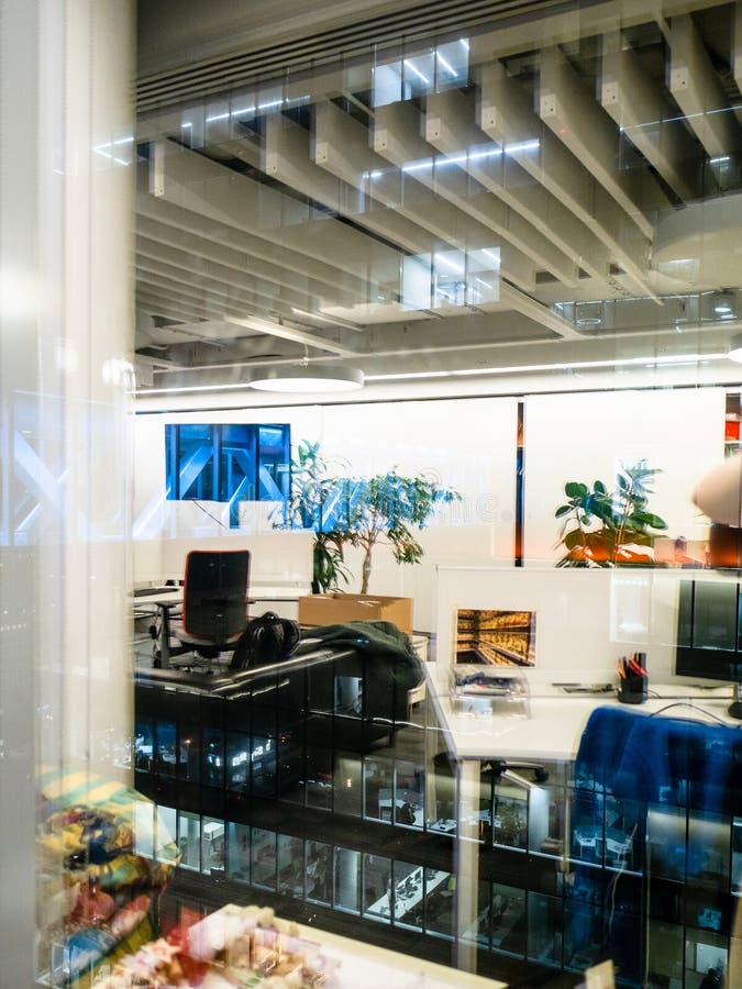 Reflection of Office Building Stock Image - Image of panorama, office ...