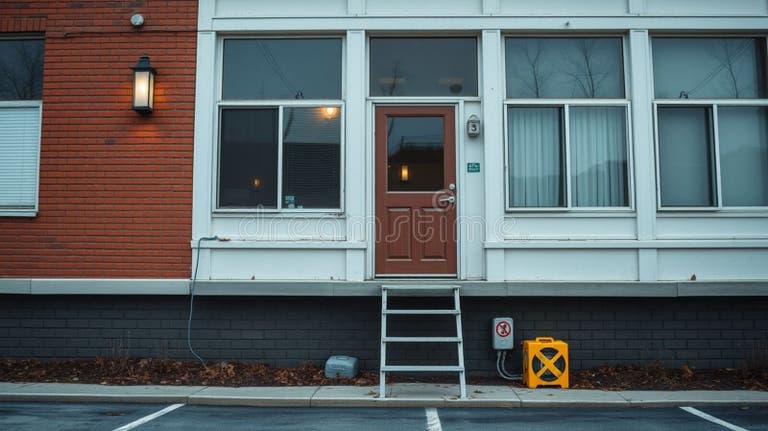 A Building with Subtle Indications of Pest Control Stock Illustration ...