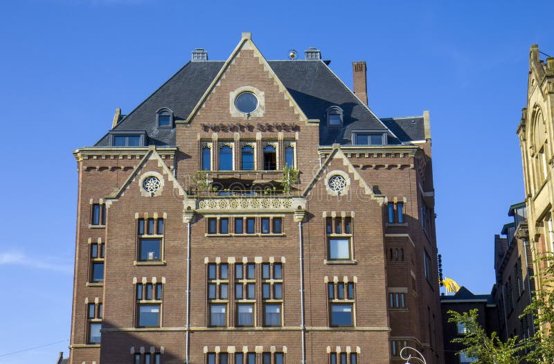 View of the Buildings in Amsterdam Stock Image - Image of roof, amstel ...