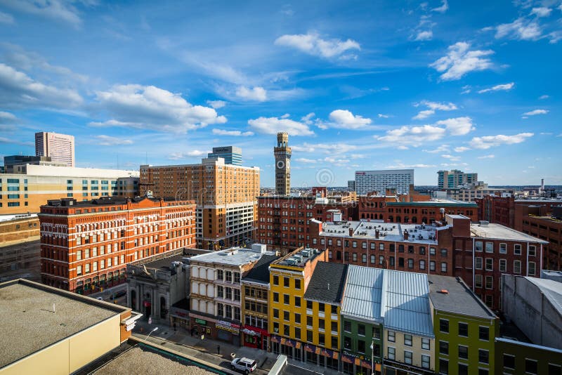View of Buildings in Downtown Baltimore, Maryland. Editorial ...