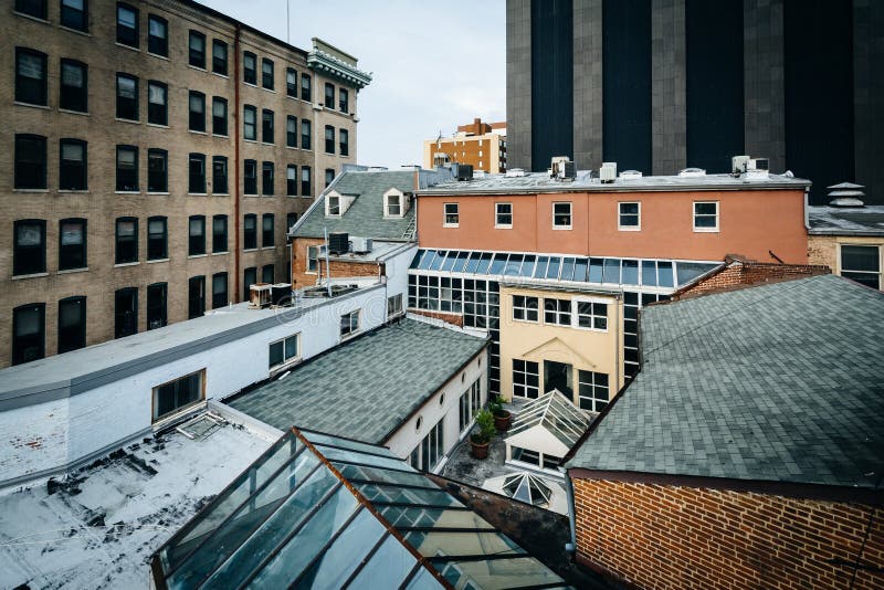 View of Buildings in Downtown Baltimore, Maryland. Stock Image - Image ...