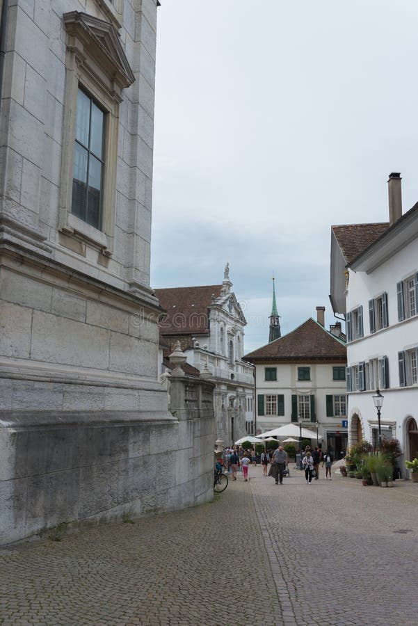 Solothurn, Switzerland - August 17, 2019 - View of the Buildings of the ...