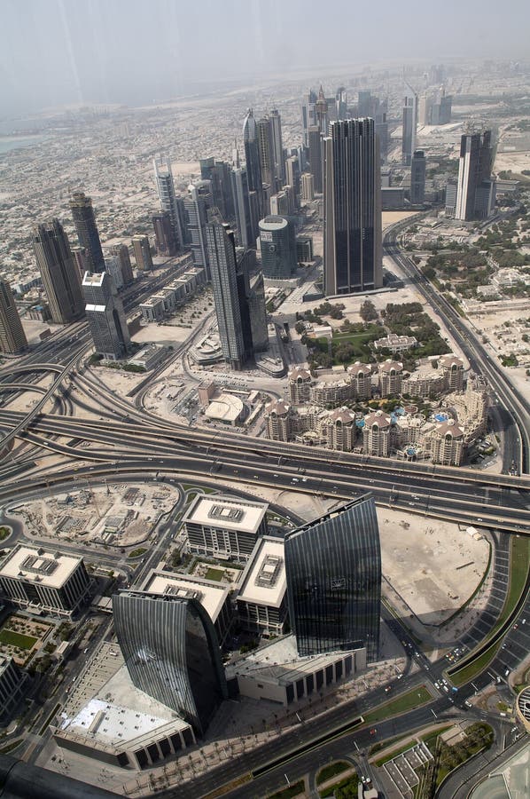 View from Burj Khalafi stock image. Image of illuminated - 20777693