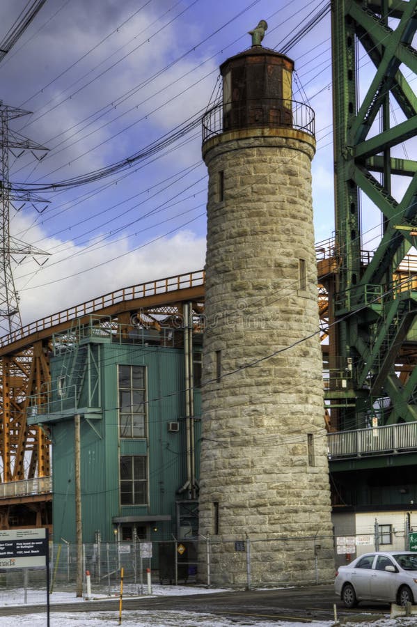 Burlington Canal Main Lighthouse by Lake Ontario Stock Photo - Image of ...