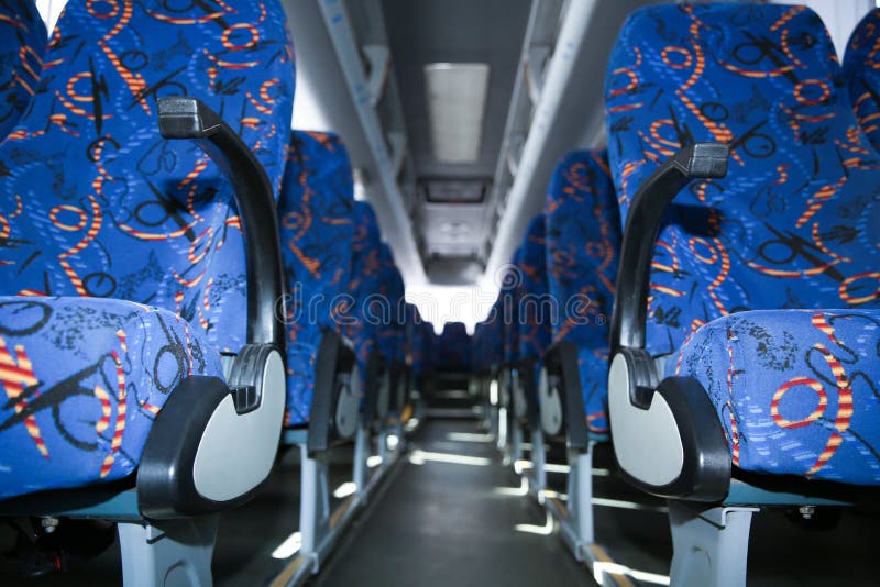 View of bus interior stock image. Image of automobile - 131593271