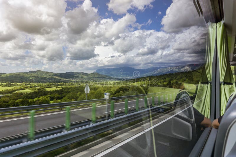 View from the bus window stock image. Image of europe - 149872765