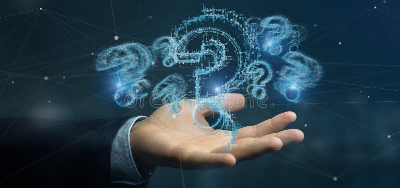 Businessman Holding a Question Mark Stock Photo - Image of graphic ...