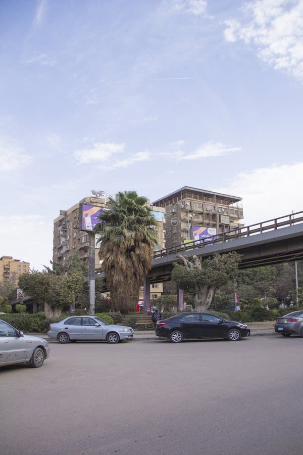 View of a Busy Street in the Maadi District of Downtown Cairo in Cairo ...