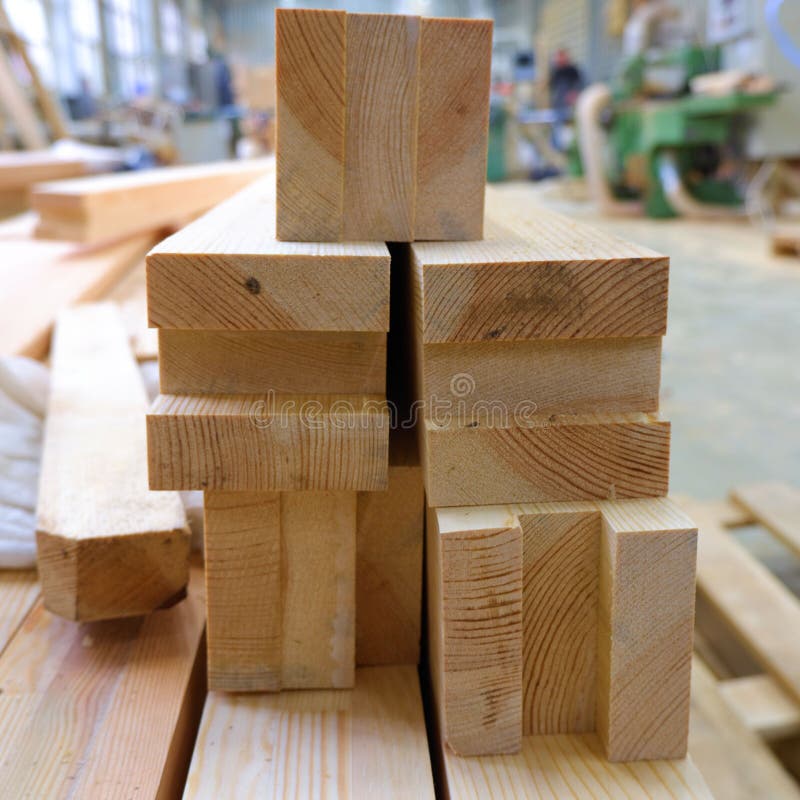 End View of Stack of Three-layer Wooden Glued Laminated Timber Beams ...