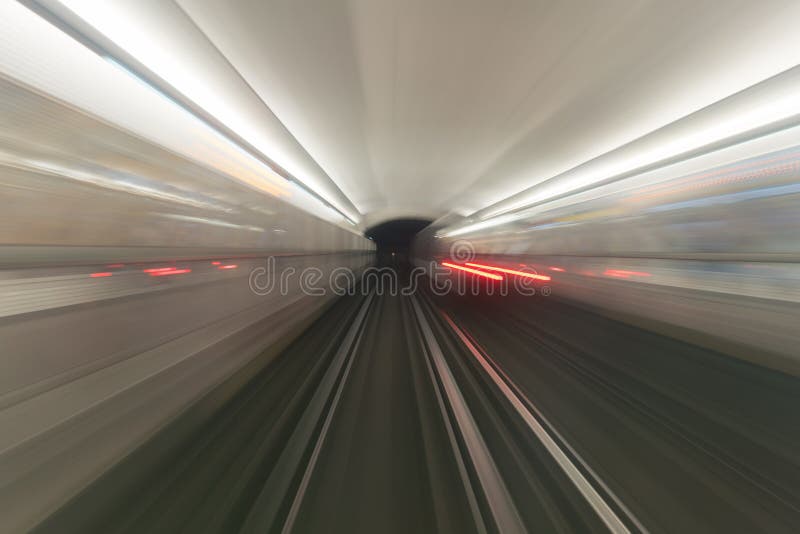 View from the Cab Subway Operator Long Exposure Stock Photo - Image of ...