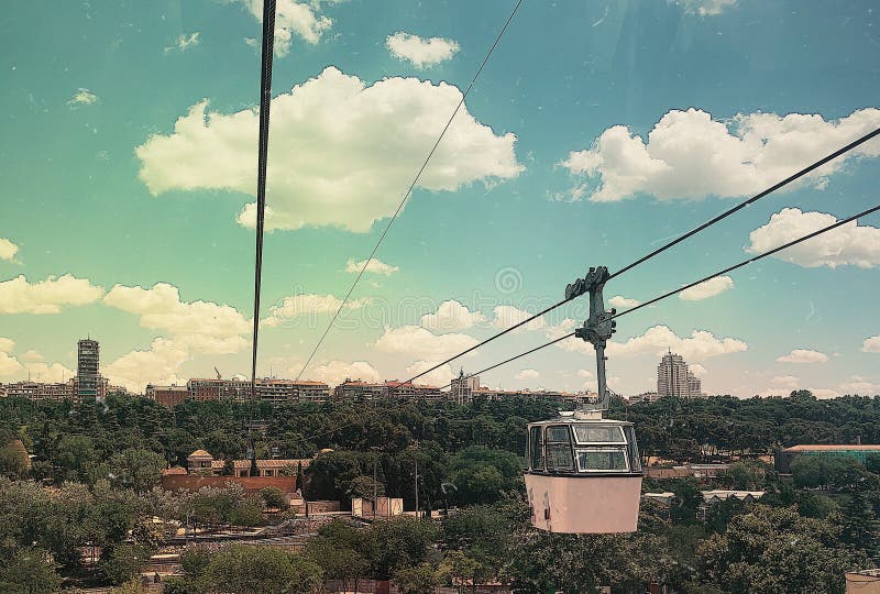 View from the cable car. stock image. Image of view - 157963319