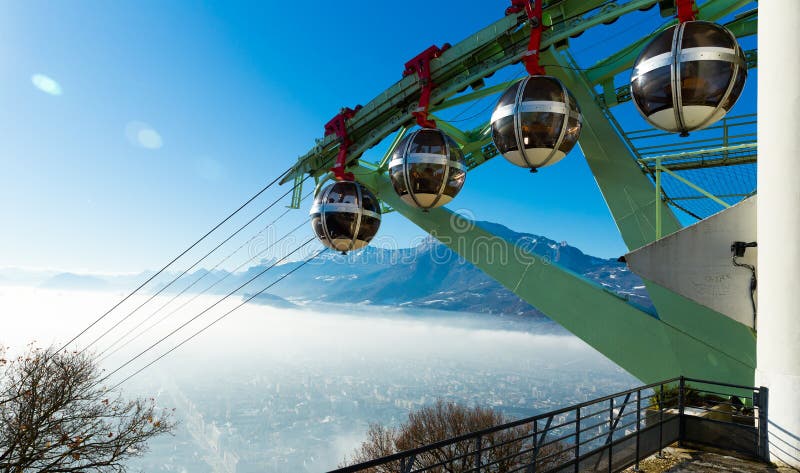 Cable Car in Grenoble, France Stock Image - Image of isere, sphere: 9480295