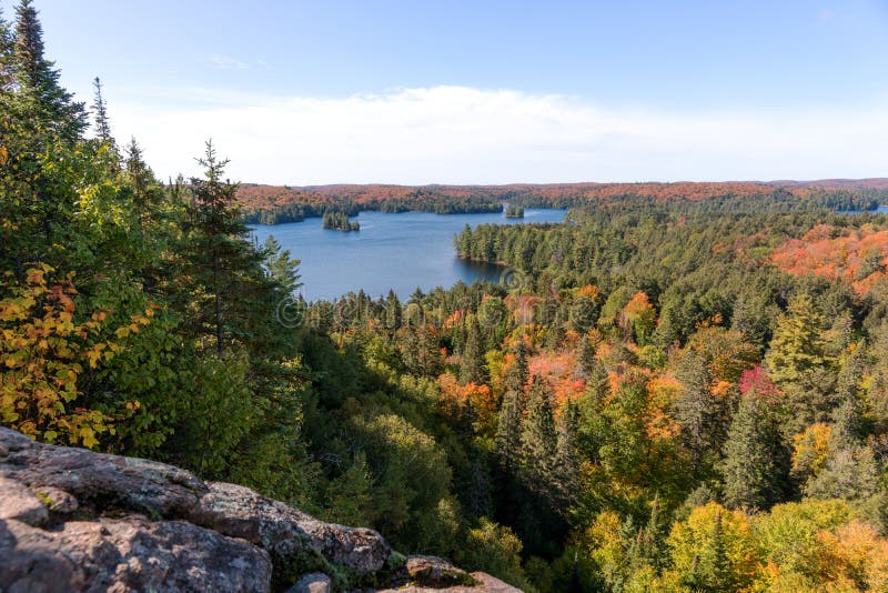 View of the Cache Lake in Autumn. Algonquin National Park. Canada Stock ...