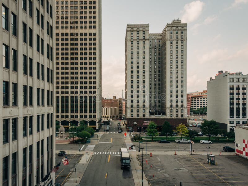 View of Cadillac Square, in Downtown Detroit, Michigan Stock Image ...