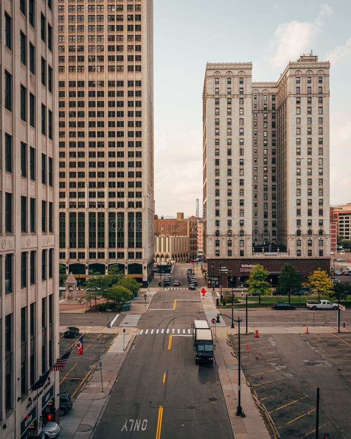 View of Cadillac Square, in Downtown Detroit, Michigan Stock Image ...