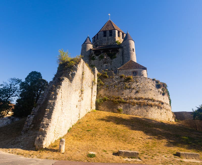 View of the Caesar Tower in Provins Stock Photo - Image of historical ...