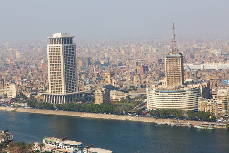 View of Cairo from Cairo Tower Editorial Photo - Image of nature ...