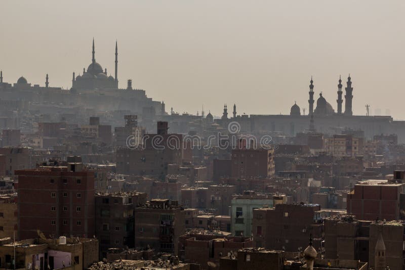 View of Cairo Citadel Skyline, Egy Stock Photo - Image of egyptian ...