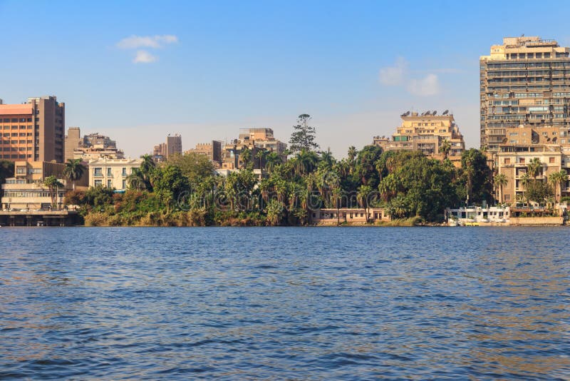 View of Cairo City and Nile River in Egypt Stock Image - Image of ...