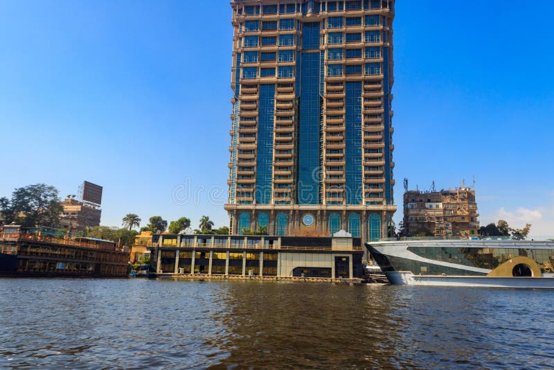 View of Cairo City and Nile River in Egypt Stock Image - Image of ...