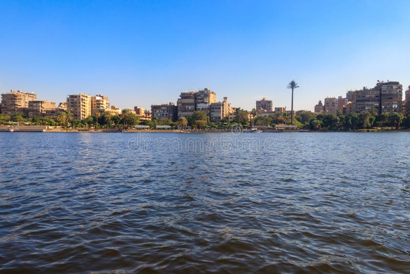 View of Cairo City and Nile River in Egypt Stock Photo - Image of ...
