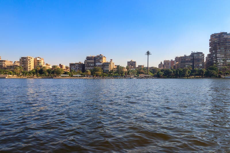 View of Cairo City and Nile River in Egypt Stock Image - Image of ...