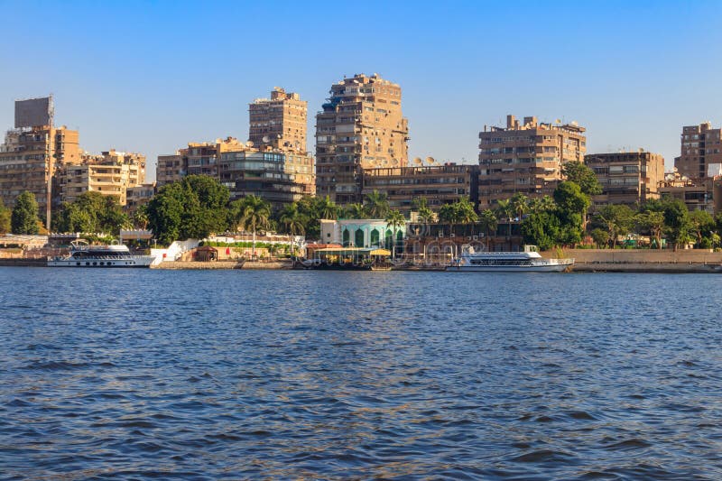 View of Cairo City and Nile River in Egypt Stock Photo - Image of ...