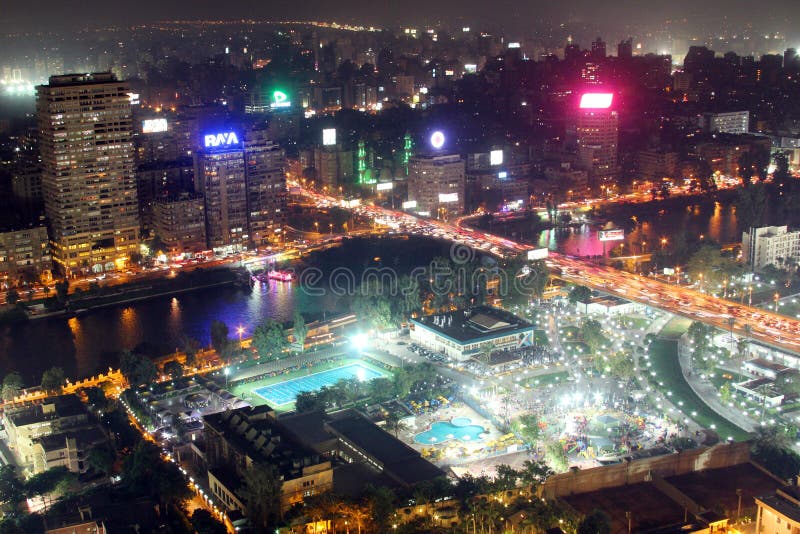 Cairo at night stock photo. Image of cairo, urban, cityscape - 45814968